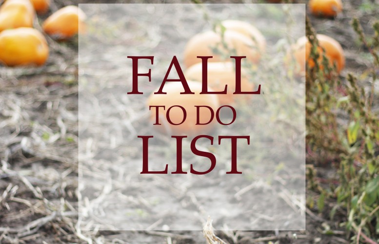 Fall To Do List The Blondielocks Life Style